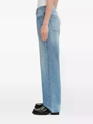 SPORTY & RICH Light Wash Wide-leg Jeans