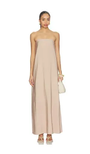 Sablyn Arden Strapless Maxi Dress In Beige - Dune