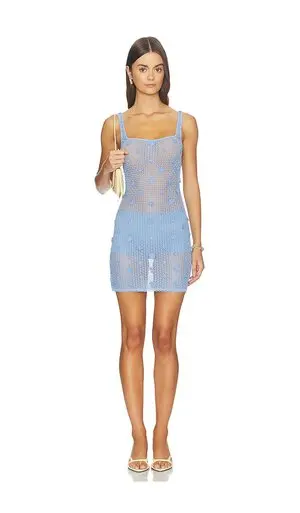 LOVERS AND FRIENDS Savanna Embellished Mini Dress - Blue