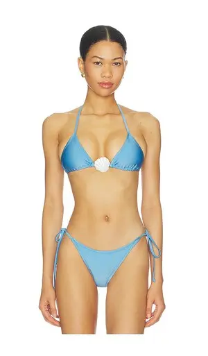 MORE TO COME Junia Bikini Top - Blue