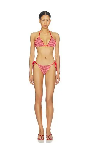 MORE TO COME Briony Bikini Top In Red