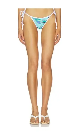 Superdown Shakya Bikini Bottom In Blue - Blue Multi