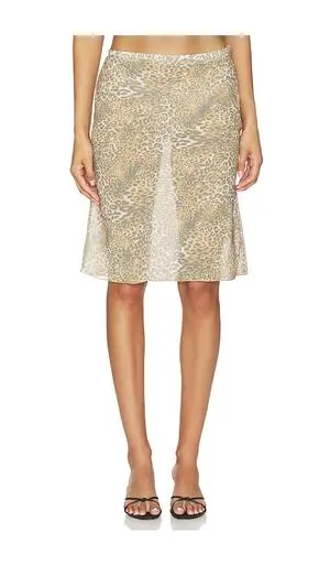 Lioness Shoreline Midi Skirt In Brown