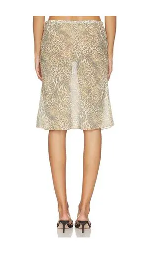 Lioness Shoreline Midi Skirt In Brown