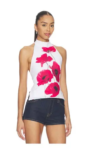 SUSMIE'S Poppy Reversible Top In White