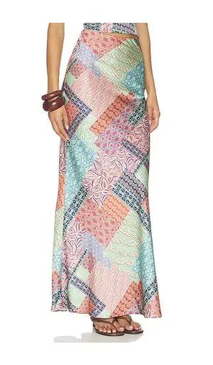 Misa Sienna Maxi Skirt - Oasis Patchwork