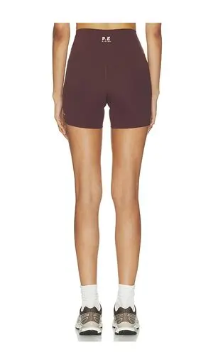 P.E Nation Bike Shorts - Mahogany