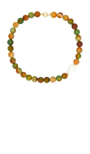 LOVERS AND FRIENDS Mavis Necklace In Brown,green