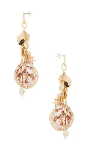 Ettika Mermaid Tears Cascading Shell Earrings