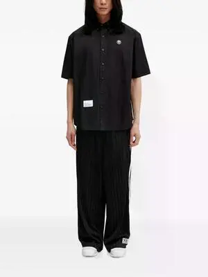 AAPE BY *A BATHING APE Logo-patch Button-down Shirt - Black