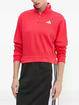 Adidas Logo Print Quarter-zip Sweater
