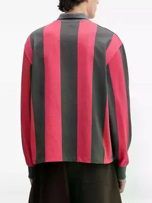 Adidas Striped Logo-embroidered Polo Shirt