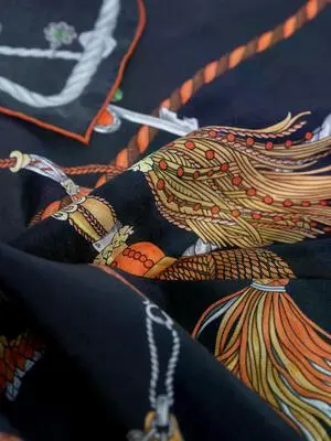Versace Rope-print Silk Scarf