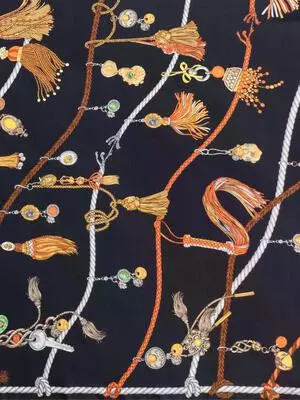 Versace Rope-print Silk Scarf