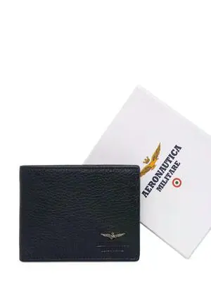 AERONAUTICA MILITARE Logo-plaque Pebbled-leather Wallet
