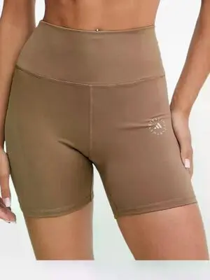 Adidas By Stella McCartney High-waisted Mini Shorts - Neutrals
