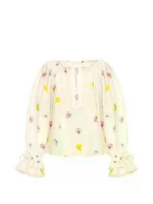 Sleeper Cha-cha Floral-print Blouse - Neutrals