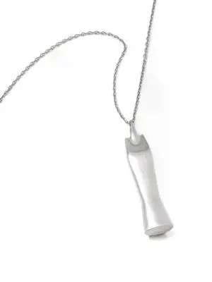 Rick Owens Sculptural Pendant Cable-link Chain Necklace - Silver