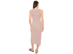 Madewell Bloom Texture Tank Midi Stripe Dress