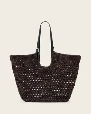 ALLSAINTS Ara Waxed Cotton Tote Bag - Red