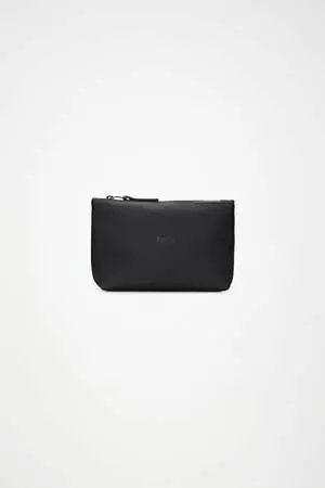 Rains Cosmetic Bag In Waterproof Pu - Black