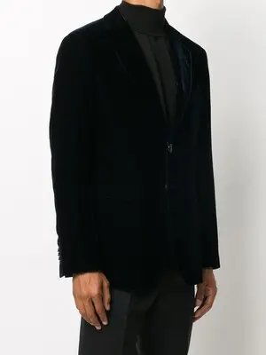 Giorgio Armani Velvet Single-breasted Blazer Jacket