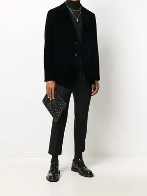 Giorgio Armani Velvet Single-breasted Blazer Jacket