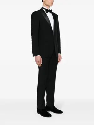Giorgio Armani Slim Fit Wool Tuxedo Suit - Black