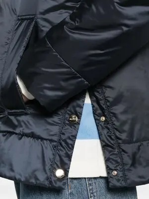 Max Mara Nylon Hooded Blouson Jacket - Blue