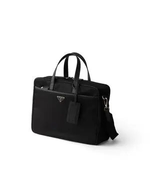 Prada Re-nylon And Saffiano Leather Work Bag