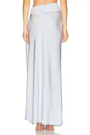 Lapointe Lightweight Satin Asymmetric Maxi Skirt