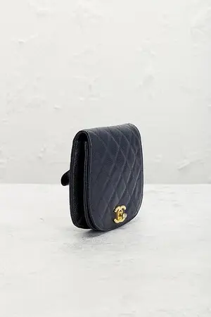 Chanel Quilted Caviar Leather Belt Bag With Gold Tone Hardware