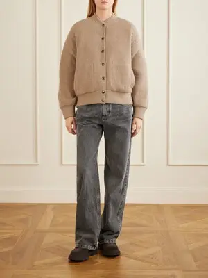 Brunello Cucinelli Cashmere Bomber Jacket - Brown