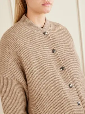 Brunello Cucinelli Cashmere Bomber Jacket - Brown