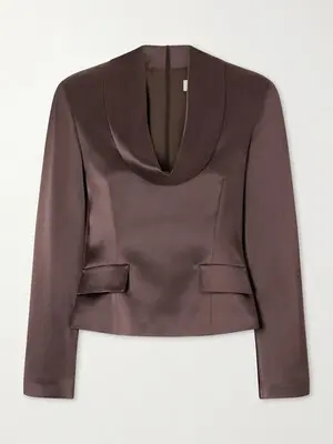 VIOLANTE NESSI Kendall Satin Blouse
