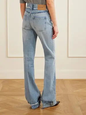 HAIKURE Flora Distressed Mid-rise Flared Jeans