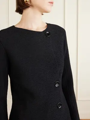 Proenza Schouler Sukki Draped Bouclé Jacket - Black