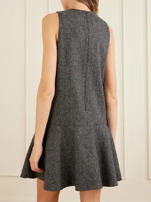 Brunello Cucinelli Wool-blend A-line Mini Dress
