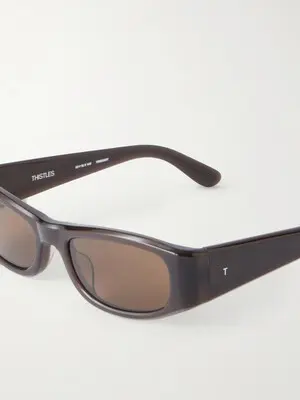 THISTLES The Suede' Square-frame Acetate Sunglasses