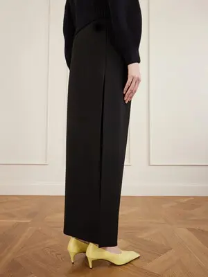 Khaite Lyle Crepe Midi Skirt