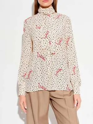 Valentino Garavani Silk Polka Dot Pattern Shirt - Multicolor