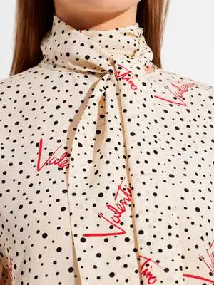 Valentino Garavani Silk Polka Dot Pattern Shirt - Multicolor