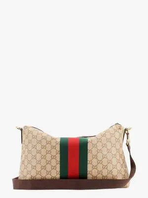 Gucci Gg Canvas Crossbody Bag With Nastro Web - Multicolor