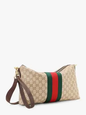 Gucci Gg Canvas Crossbody Bag With Nastro Web - Multicolor