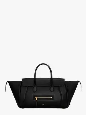 Celine CELINE Luggage Leather Handbag Black