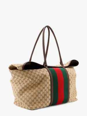 Gucci Gg Fabric Travel Bag With Web Detail - Multicolor