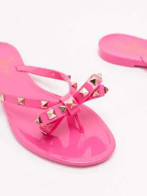 Valentino Garavani Pvc Rockstud Thong Sandals - Multicolor
