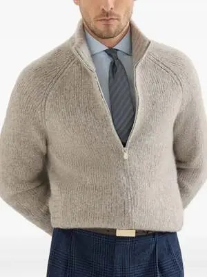 Brunello Cucinelli Zip-up Cashmere Cardigan - Multicolor