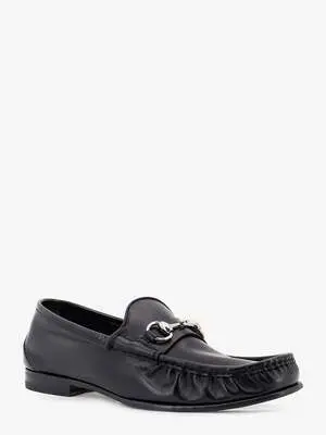 Gucci Lugano Leather Loafers - Black