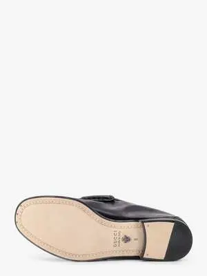 Gucci Lugano Leather Loafers - Black